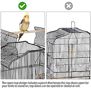 Yaheetech 41-inch Open Top Medium Parakeet Bird Cages for Parakeets Finches Canaries Lovebirds Small Quaker Parrots Cockatiels Budgie Green Cheek Conure Travel Pet Flight Bird Cage Birdcage