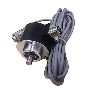 58mm Outer Diameter 10mm Optical Incremental Rotary Encoder 1024ppr 5-26V pushpull with Socket