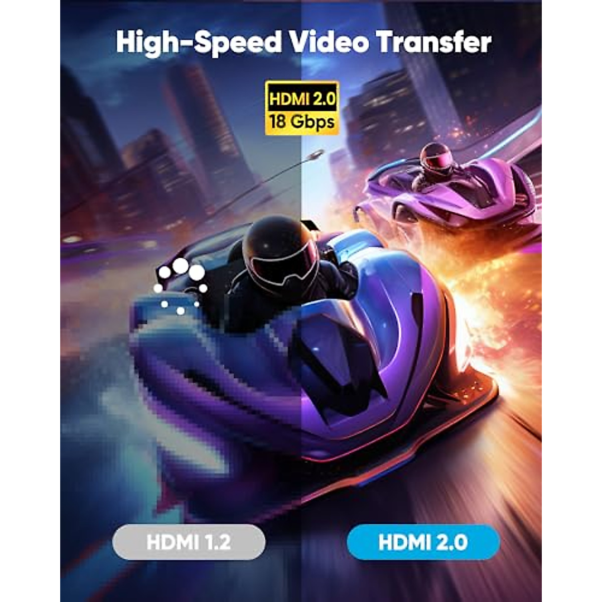 Capshi Fiber Optic Hdmi Cable 150ft/45M | 4K in-Wall CL3 Rated Long HDMI Cable 2.0 Support HDR10 8/10bit 18Gbps HDCP2.2 ARC | High Speed HD Shielded Cord Compatible with Roku TV/Laptop/PC/HDTV