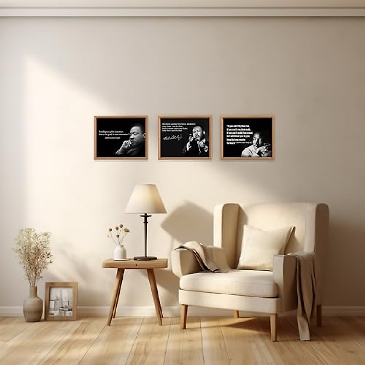 Love-Character-Keep Moving- Martin Luther King Jr.- Inspirational Wall Art Decor, Vintage Famous Quotes Art Prints, Ideal For Home & Office Decor. Great Gift For MLK Jr. Fans. Unframed-8x10 (3-PK)