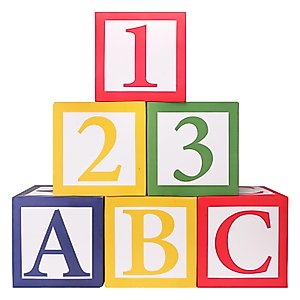 6 Pcs ABC and 123 Friend Street Party Decoration 30 x 30 cm Alphabet Graduation Back to School Party Favor Balloon Box Toy Inspire Birthday Party Decor for School Celebration Shower (ABC and 123)