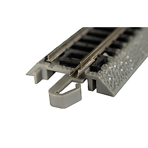 Bachmann Trains - Snap-Fit E-Z TRACK ASST. SECTIONS STRAIGHT TRACK (2 each 4.50", 2.25" and 1.125" per card) - NICKEL SILVER Rail With Grey Roadbed - N Scale, 8