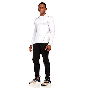 Russell Athletic Men's Fitted Long Sleeve Performance T-Shirt, White, Medium