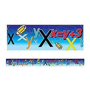 Mark Twain Media - Pre-Algebra Borders, Multicolor, 3' x 3" (5005)