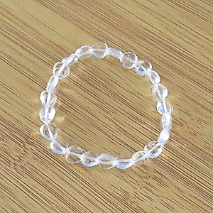 京都あさひ屋 Quartz Crystal Heart beads Bracelet Japanese Juzu Rosary Prayer beads Handmade in Kyoto UDA56