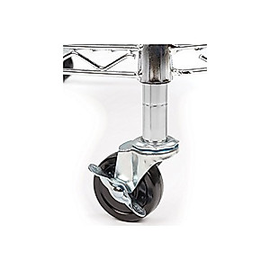 Heavy Duty Steel 6-Tier Corner Restaurant Shelf Commercial Food Storage, NSF Approved