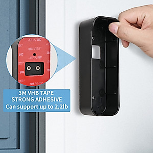 Adhesive Door Mount Compatible with Blink Video Doorbell, No-Drill Mounting Bracket, Accessories for Blink Doorbell Security System - Black