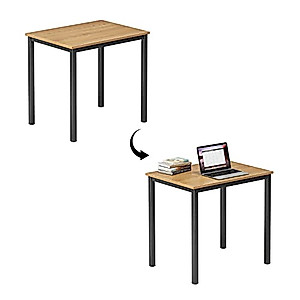 DlandHome Small Computer Desk for Home Office Table Writing Table for Small Spaces Study Table Laptop Desk 31.5x23.6 Inch