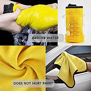Mitonow 3pcs Microfiber Cleaning Cloth,Big Size Microfiber Towel,Dual-Sided,for Household Cleaning,Car Washing and Drying