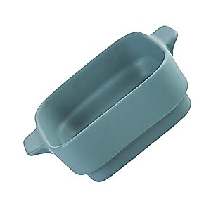 1pc Ceramic Bakeware Ceramic Bread Pan Square Cupcake Pans Ceramic Bread Loaf Pan Ceramic Cookie Sheet Porcelain Lasagna Plate Ceramic Tart Pan Rice Plate Rice Bowl Kitchen Supply/1533 (Color : Green