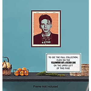 Frank Sinatra 8x10 Poster, Upcycled Dictionary Art Photo, Pop Art Home Decor - Modern Wall Art Print - Unique Contemporary Room Decorations for Living Room, Bedroom - Gift for Ole Blue Eyes Fans