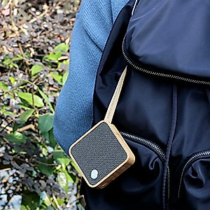 Gingko Mi Square Pocket Bluetooth Speaker 3" x 3" Portable Bamboo
