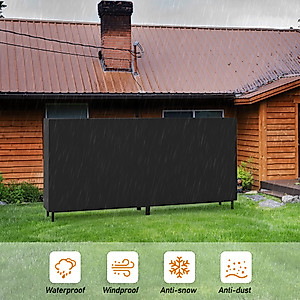 Ultrahaus 8ft Outdoor/Indoor Firewood Rack with Oxford Fabric Cover, Weather Resistant Fireplace Firewood Rack with Cover, Wood Rack for Firewood