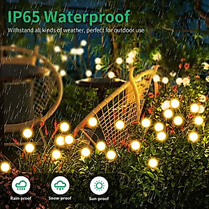 TomCare Solar Lights 22 LED Solar Firefly Lights with 2 Modes Swaying Solar Powered Garden Lights Waterproof Decorative Solar Lights Outdoor for Outside Pathway Yard Patio, 2 Pack