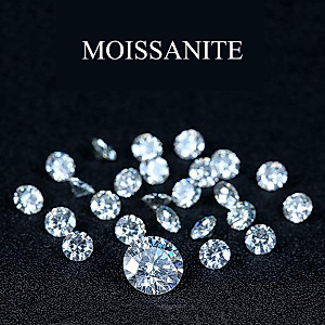 LONAGO Brilliant 1.5CT Real Moissanite Diamond Engagement Ring Solid 14k White Gold Wedding Anniversary Ring