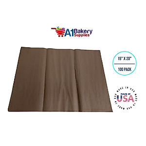 Chocolate Tissue Paper 15 x 20" inches 100 Sheets Premium Tissue Paper Made in USA