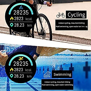 XXXDXDP Sport Modes Smart Watch for Android ios Fashion Comfortable Women Men Sleep Management Smartwatch (Color : Black)