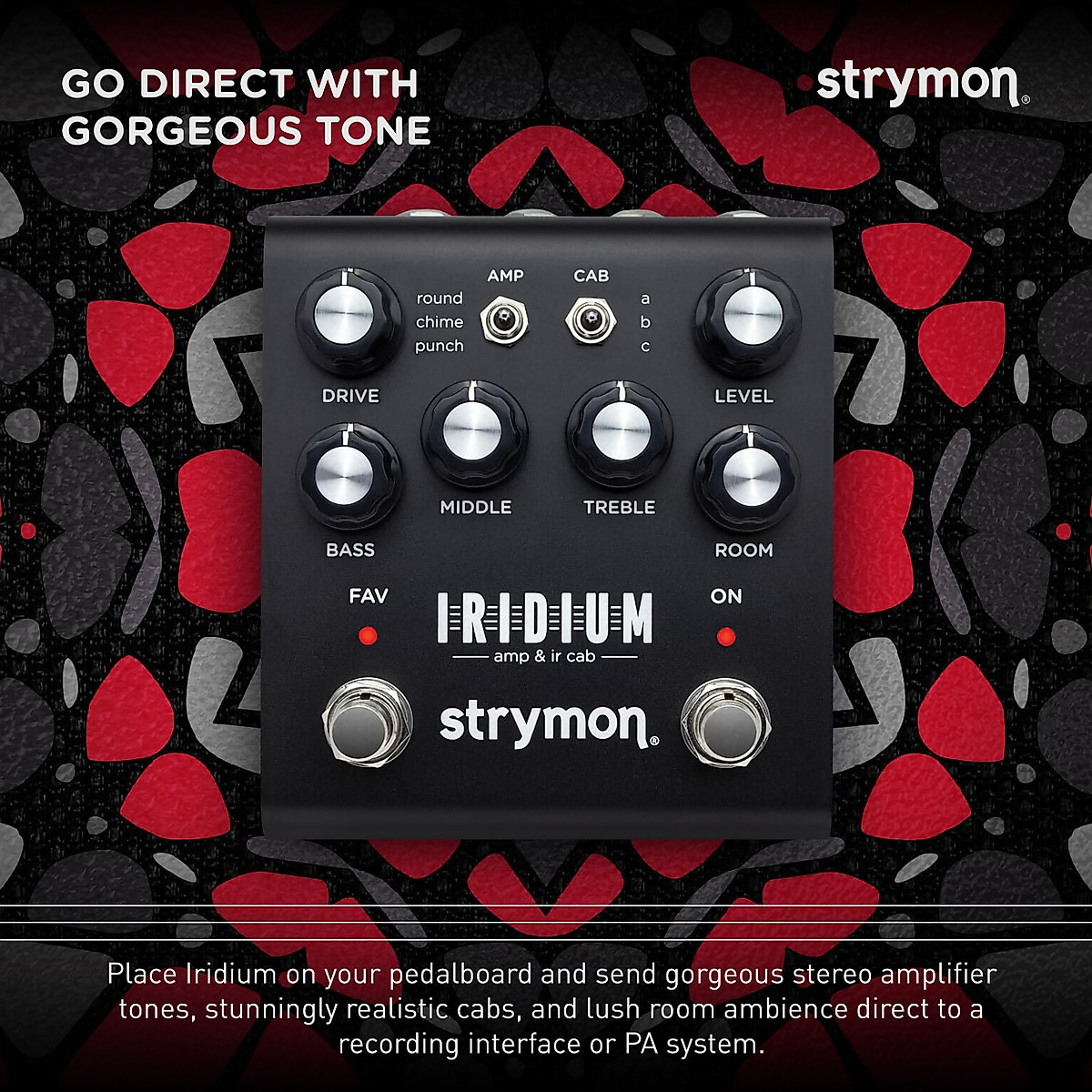 Strymon Iridium Amp and IR Cab Simulator Guitar Pedal for Electric and Acoustic Guitar, Synths and Keyboards​​