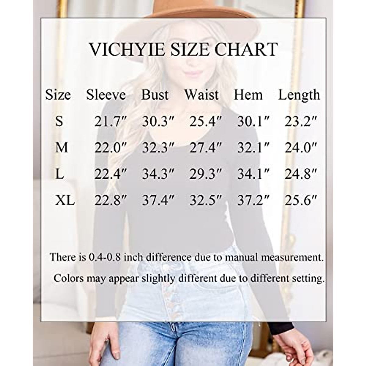VICHYIE Fall Women's Square Neck Long Sleeve Shirts Scoop Ribbed Henley Tee Slim Fitted Casual Basic Tshirts Top Blouses Hot Pink L