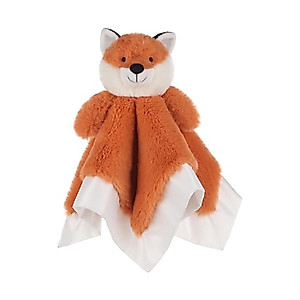 Apricot Lamb Stuffed Animals Yellow Fox Soft Security Blanket Infant Nursery Character Blanket Luxury Snuggler Plush Baby Lovey(Yellow Fox, 14 Inches)