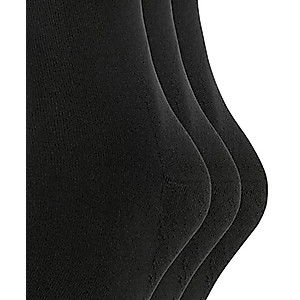 FALKE Unisex Run 3-Pack Socks, Lightweight, Breathable, Skin-Friendly, Cotton, Light Cushion, Classic Athleisure, Black (Black 3000), 9-10, 3 Pairs
