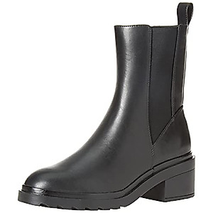 Amazon Essentials Women's Chunky Sole Chelsea Boot, Black, 8