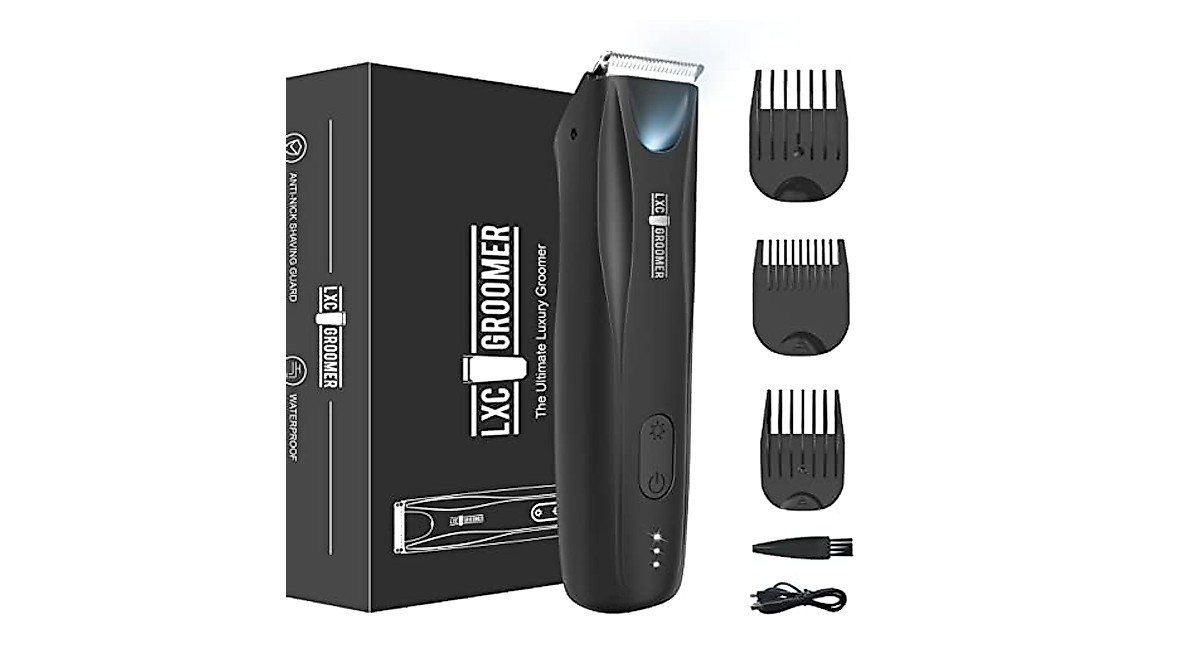 Men's Body Hair Trimmer with LED Light & Safe Grooming
