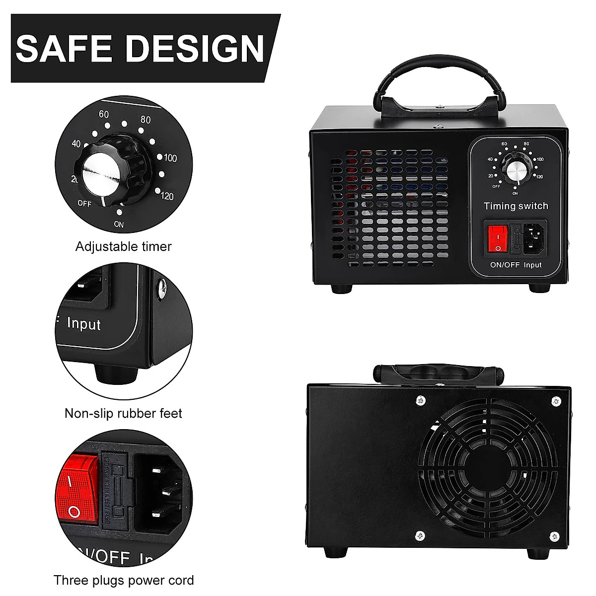 Ozone Generator Air Purifier 20000 mg/h,Commercial/Home Ozone Generator for Rooms,Cars,Smoke and Pets