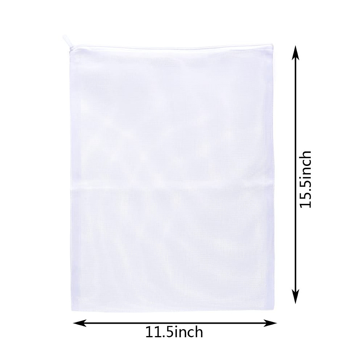 JIHAQUA Aquarium Filter Bags Large - Reusable Fish Tank Filter Media Mesh Bags with Plastic Zipper (11.5 x 15.5 inch (6 Pack))