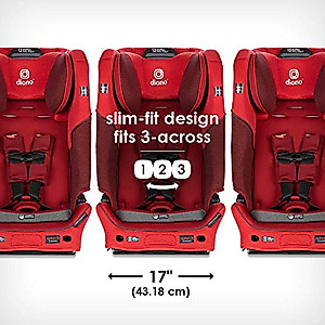 Diono Radian 3QXT 4-in-1 Rear and Forward Facing Convertible Car Seat, Safe Plus Engineering, 4 Stage Infant Protection, 10 Years 1 Car Seat, Slim Fit 3 Across, Jet Black