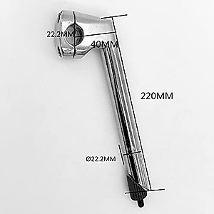 Jteyult 22.2MM Bike Quill, Quill Bike Handlebar Riser Parts Road Bike Stand Stems Mountain Bicycle