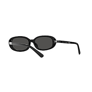 POLO RALPH LAUREN Womens Ph4198u Universal Fit Oval Sunglasses, Shiny Black/Dark Grey, 53 mm