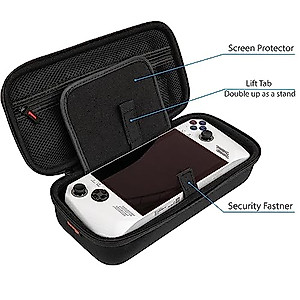 ButterFox Large Carrying Case Bag for ASUS Rog Ally Handheld 2023, Fits Charger and ASUS Charging Dock, Large Pocket for 65W Battery Pack, Slim Mouse and HDMI Cable