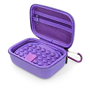 CASEMATIX Retro Handheld Game Console Case Compatible with HigoKids QS4 Portable Retro Video Game Player, Mademax RS-1 Console, E-MODS Arcade Pocket Player and More Up to 4.75", Purple Case Only