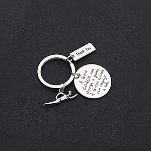 POTIY Coach Appreciation Gift Swimming Coach Keychain A Good Coach Can Change A Game Swimming Jewelry Swimming Gift Thank You Gift for Swimming Coaches (Swimming Coach Keychain)