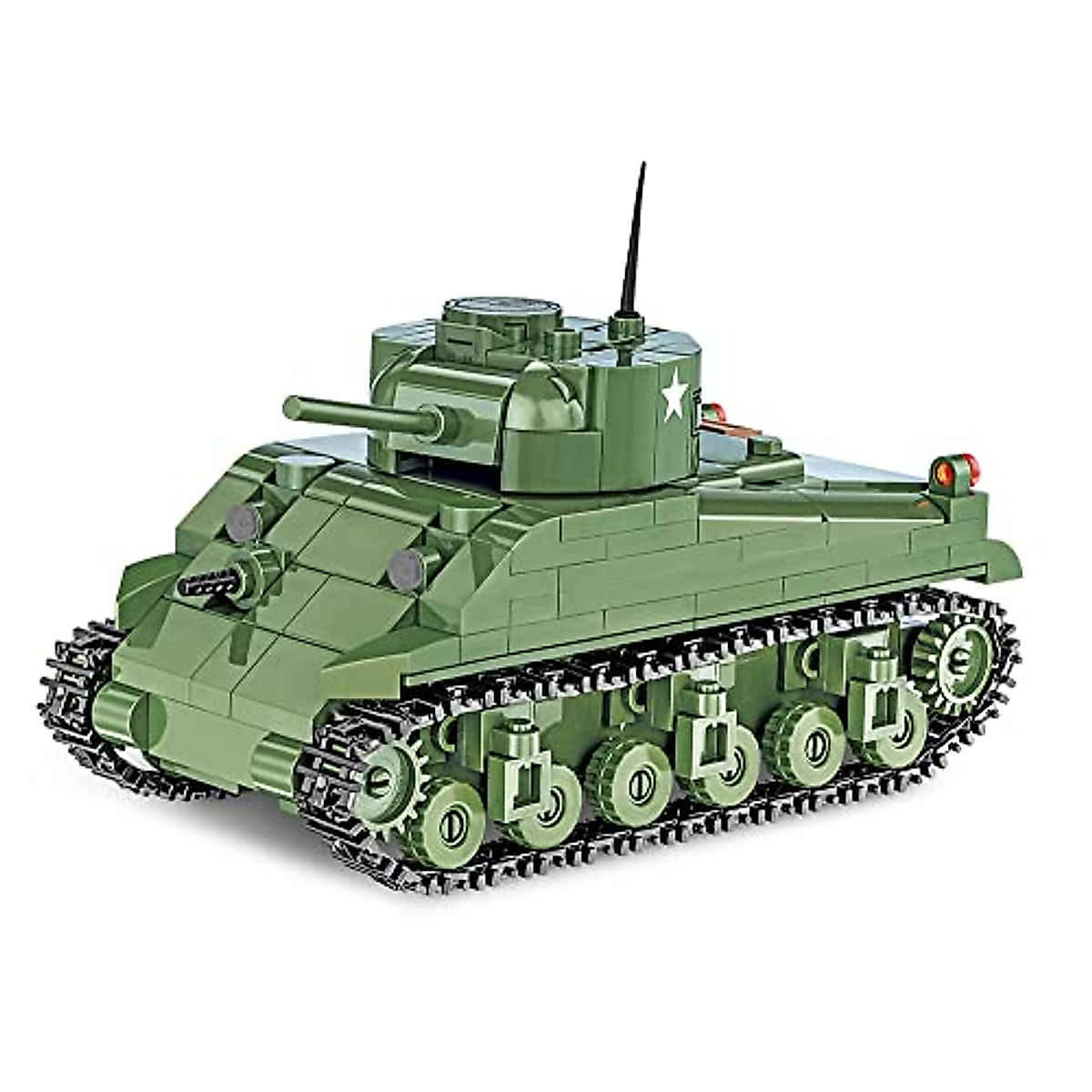 COBI Historical Collection World War II Sherman M4A1 Tank, Green, 1:48 Scale
