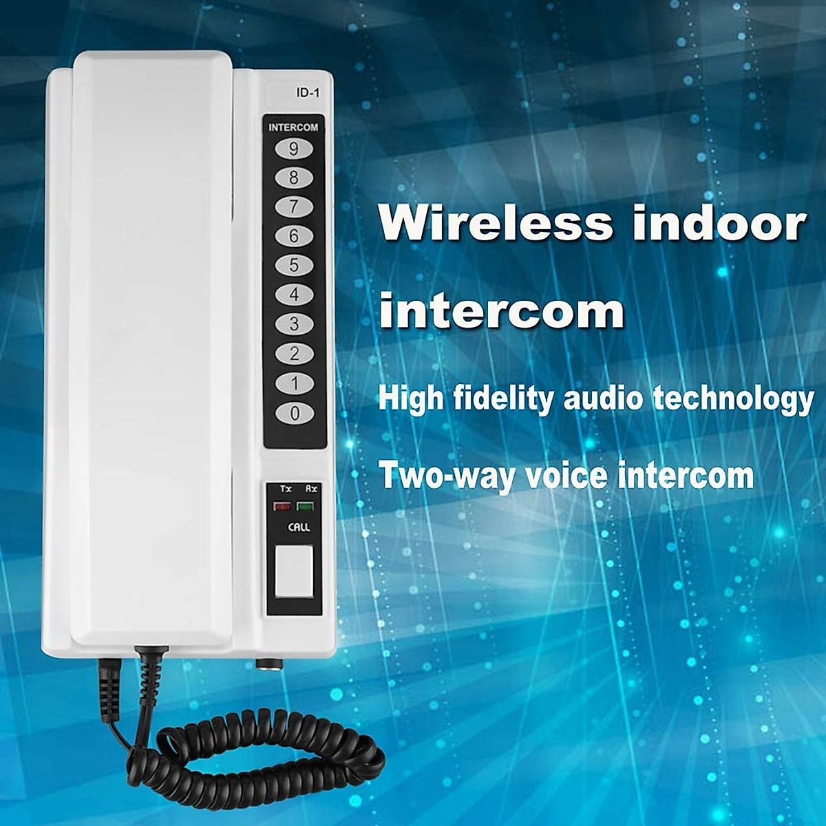 Telephone Intercom, 433Mhz Wireless Intercom System Calling Intercom Secure Interphone Handsets Extendable for Warehouse Office