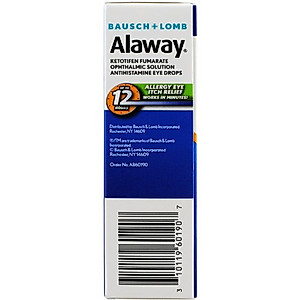 Allergy Eye Itch Relief Eye Drops by Alaway, Antihistamine, 10 mL (Pack of 2)