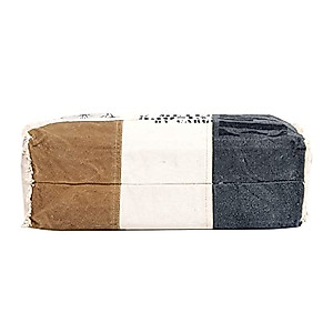 CLA Bags SEL de MER Upcycled Large Upcycled Canvas Crossbody Bag & Cowhide Tote Bag, Upcycled Canvas & Cowhide Leather Handbag Bag for Women