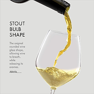 Paksh Novelty Italian White Wine Glasses - - Wine Glass Set for Parties, Weddings, Gifting - Clear Wine Glass, for Red and White Wine - Christmas Gift for Women & Men