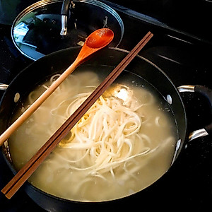 UEJYWUY 20 Pairs 12 Inch Long Wooden Chopstick, Chinese Style Cooking Hotpot Chopsticks Natural Wooden Frying Chopstick for Noodles, Hot Pot, Frying, Cooking