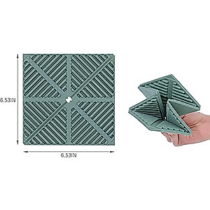 4 Silicone Trivet Mats Foldable- 446°F Heat Resistance Trivets for Kitchen Counter, Table, Pots, and Pans - Multipurpose Silicone Mats Pot Holders - Mixed Colors Trivets Set for Hot Dishes