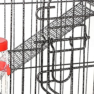 Yaheetech 37-inch Metal Ferret Chinchilla Cage Indoor Outdoor Small Animals Hutch w/ 2 Front Doors/Feeder/Wheels for Squirrel,Black