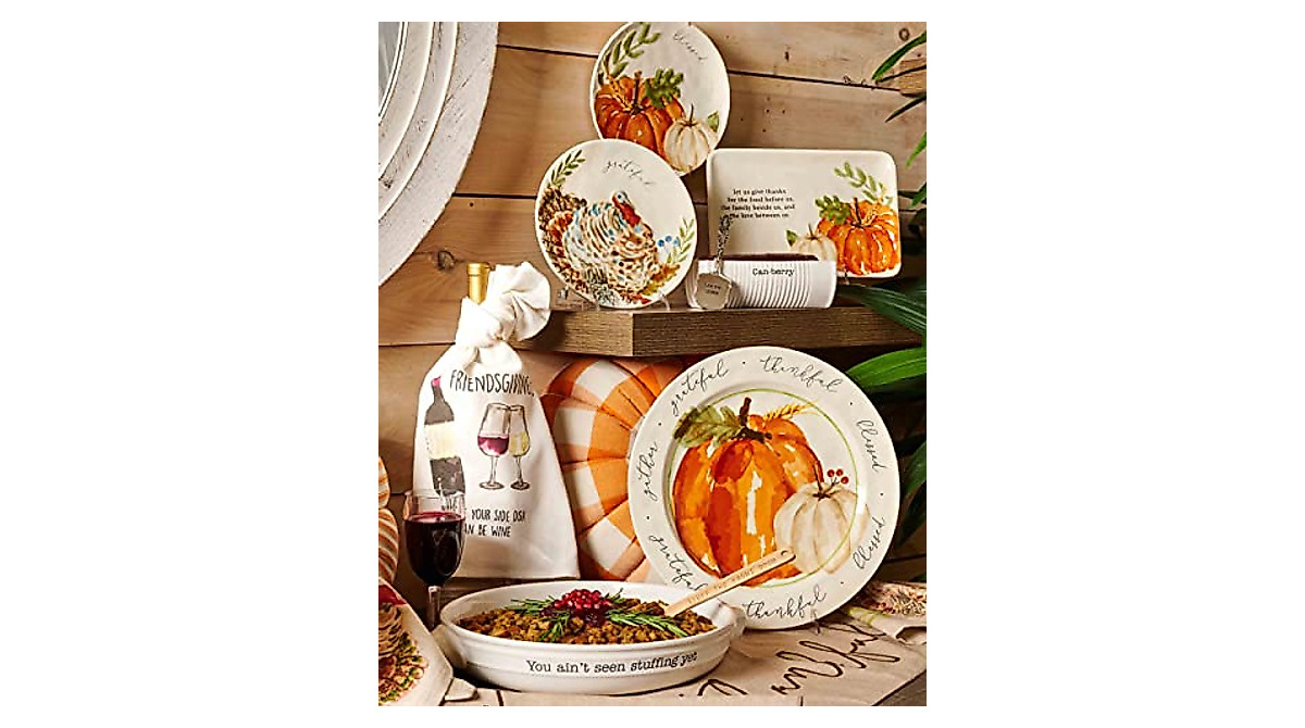 Mud Pie Can-Berry Ceramic Cranberry Dish & Spatula Set