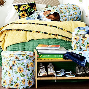 Vera Bradley Women's Storage Bin With Lid, Sea Air Floral, One Size