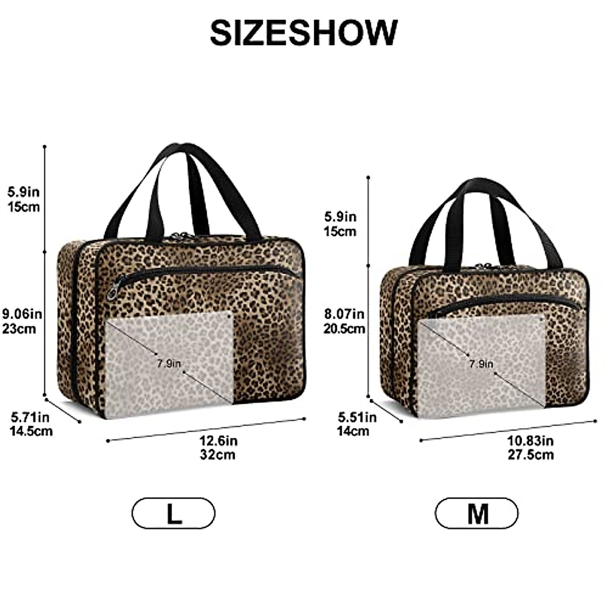 Naanle First Aid Bag Leopard Print Empty Medium Medicine Storage Bag Emergency Treatment Medical Bags Travel Medicine Bag Pill Bottle Organizer for Vitamin Supplement