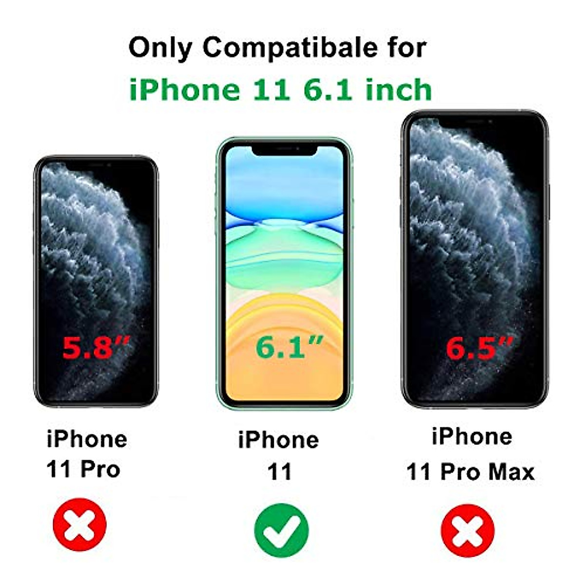 KERZZIL Luxury Sparkle Glitter Square iPhone 11 Case,Chic Slim Colorful Mother-of-Pearl Translucent Soft TPU Silicone Rubber Protective Bumper Cases Cover Compatible with iPhone 11 6.1-inch(Pearl)