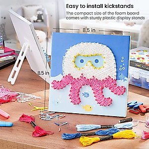 Arteza Kids String Art Kit, Set of 5 Sea Animal Designs and Decorative Scissors, Set of 12 Different Patterns, 5.5 Inches, Art Supplies for Kids Craft Projects and Free Time Activities