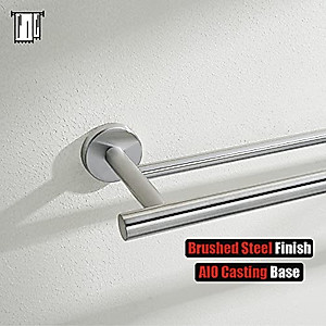 JQK Double Bath Towel Bar, 30 Inch 304 Stainless Steel Thicken 0.8mm Towel Rack for Bathroom, Towel Holder Brushed Finished Wall Mount, 33 in Total Length, TB100L30-BN