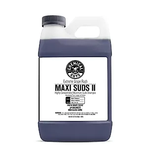 Chemical Guys CWS 1010 64 Maxi-Suds II Foaming Car Wash Soap (Works with Foam Cannons, Foam Guns or Bucket Washes) Safe for Cars, Trucks, Motorcycles, RVs & More, 64 fl. Oz (Half Gallon), Grape Scent
